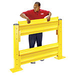 Lift-Out Guard Rail - 2-Rib, 6' x 12" H-6248 - Uline