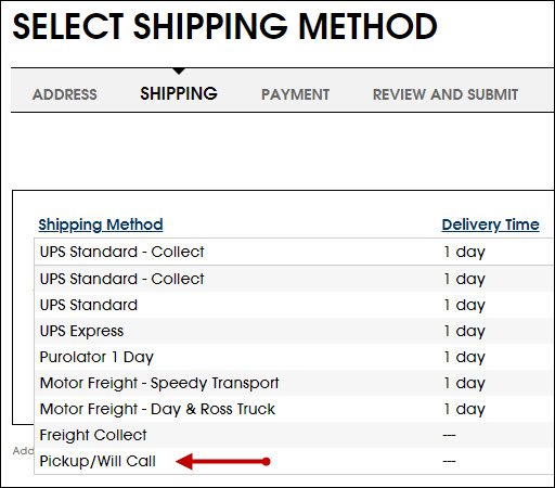 Uline: Help - Pick Up Instructions